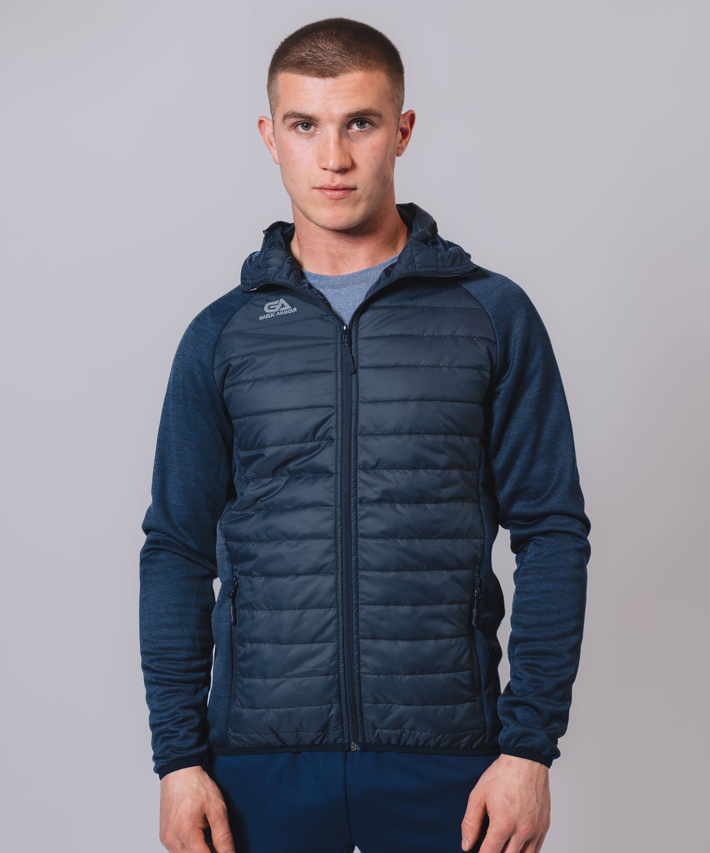 Core Navy Hooded Hybrid – Gaelic Armour